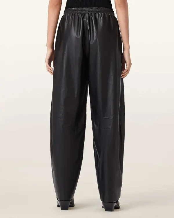 ALLSAINTS Etta Elastic Waist Leather Pants