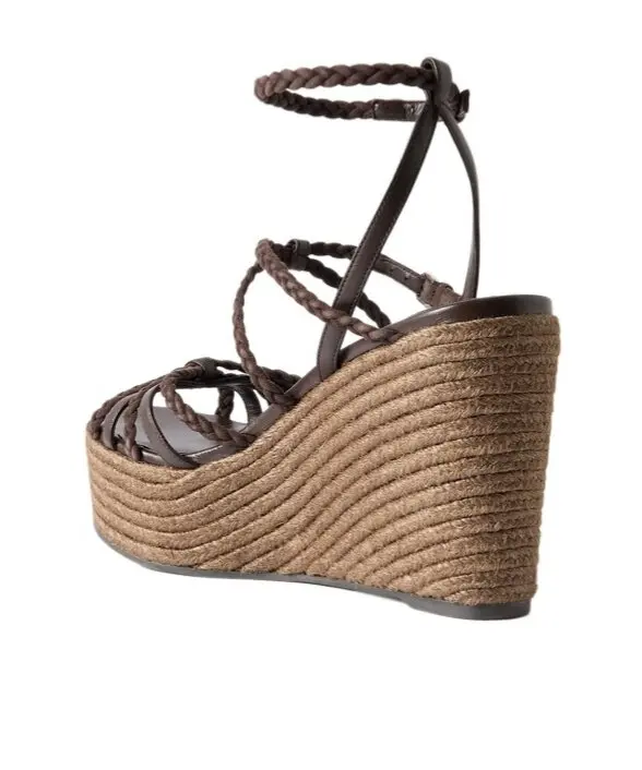JIMMY CHOO Wedge Sandals With Buckle-fastening Ankle Straps