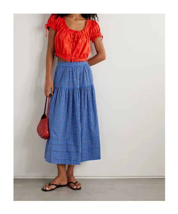 DÔEN Embroidered Cotton Top
