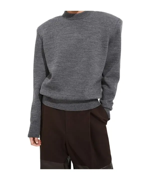 Bottega Veneta Wool Tailored Sweater - Medium Gray