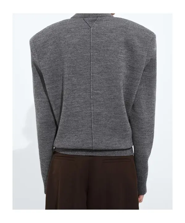 Bottega Veneta Wool Tailored Sweater - Medium Gray