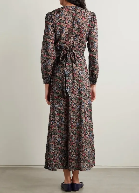 DÔEN Charleston Floral-print Organic Cotton-voile Midi Dress - Multi-color