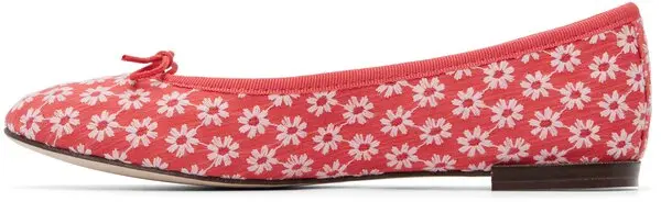 Repetto Cendrillon Ballet Flats With Embroidered Floral Pattern And Bow Detailing - Red