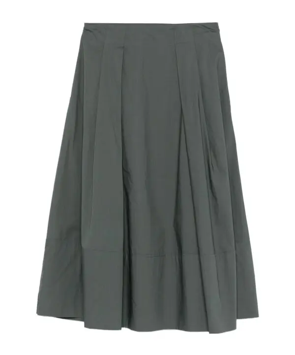 Woolrich Pleated Poplin Maxi Skirt - Black
