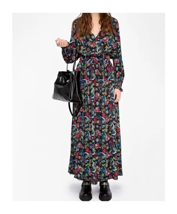 Zadig&Voltaire Rayado Maxi Dress - Black