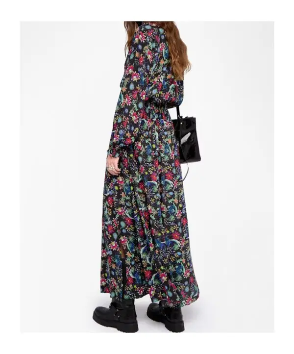 Zadig&Voltaire Rayado Maxi Dress - Black