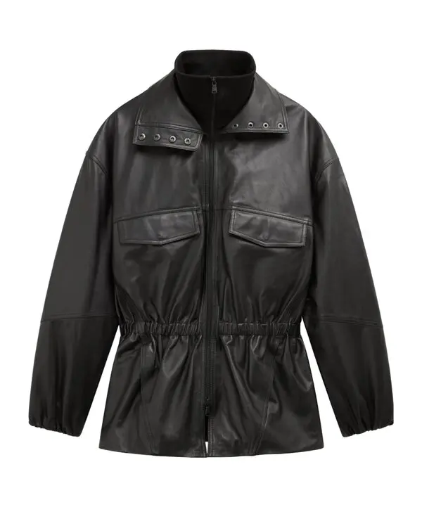THE FRANKIE SHOP Carnaby Funnel-neck Jacket - Black