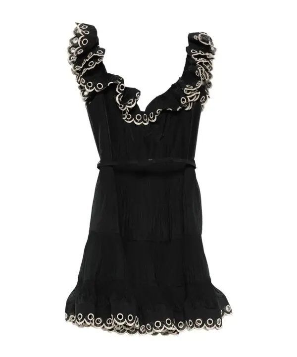 Zimmermann Ruffled Trim Tiered Dress