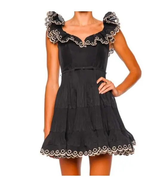 Zimmermann Ruffled Trim Tiered Dress