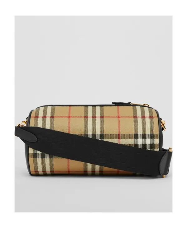 Burberry Vintage Check Crossbody Barrel Bag