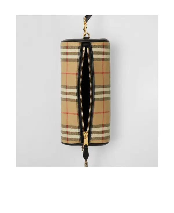 Burberry Vintage Check Crossbody Barrel Bag