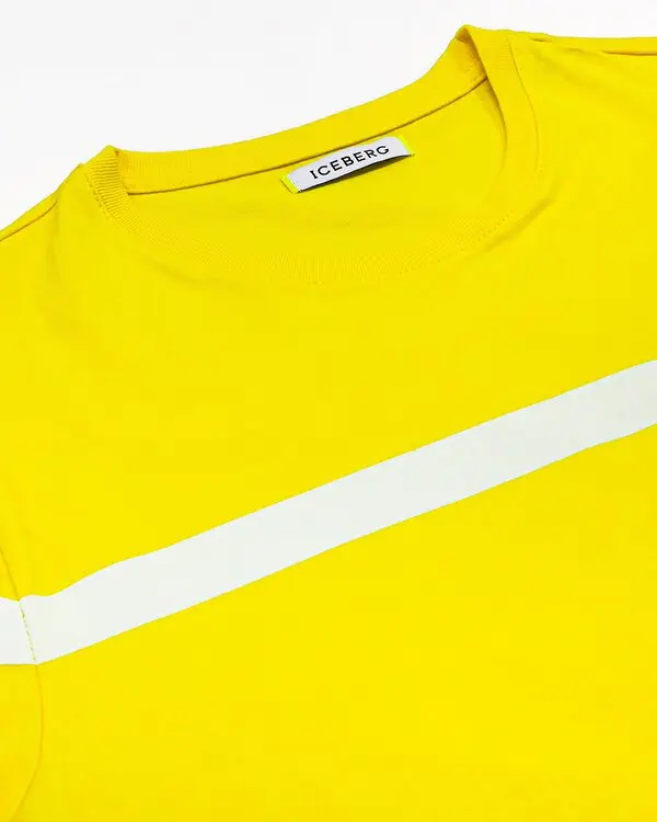 Iceberg Logo Printed T-shirt - Yellow