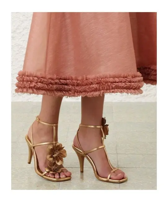 Zimmermann Belara Floral Heeled Sandals