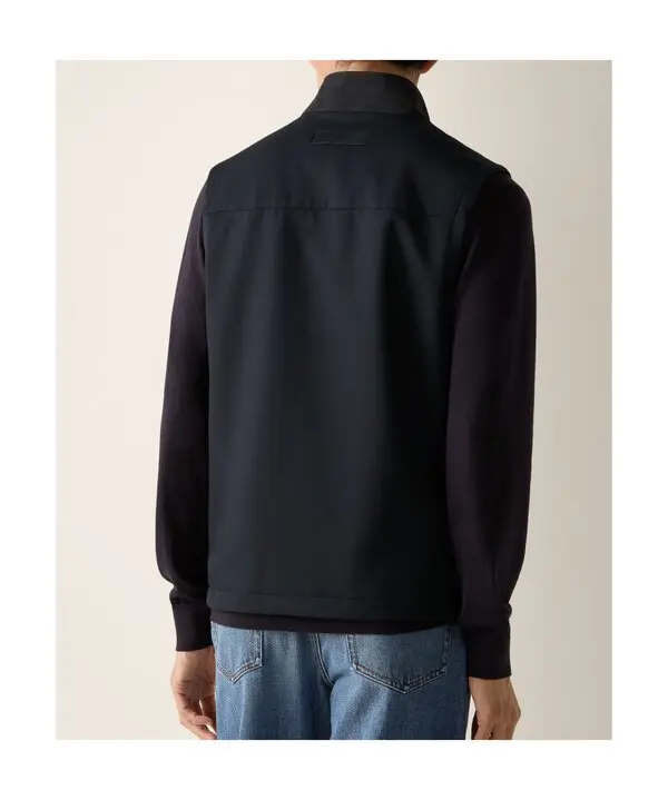 Zegna Stand Collar Zip-up Gilet - Black