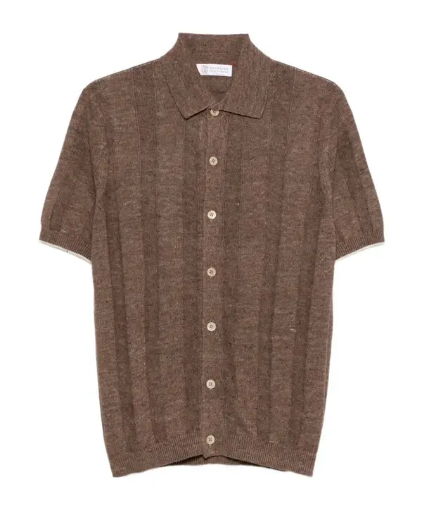 Brunello Cucinelli Short-sleeved Knitted Shirt