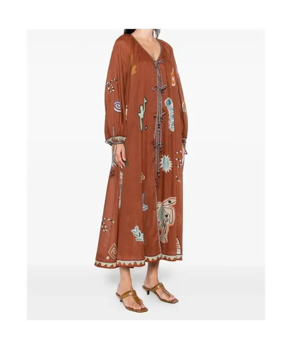 ALEMAIS Laurence Tie Front Shirtdress
