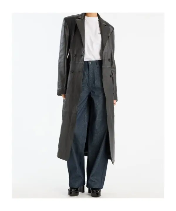 ROTATE BY BIRGER CHRISTENSEN Double-breasted Leather Jacket