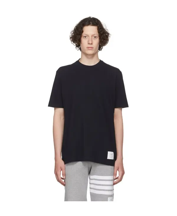 Thom Browne Classic Pique 4-bar T-shirt - Navy Blue