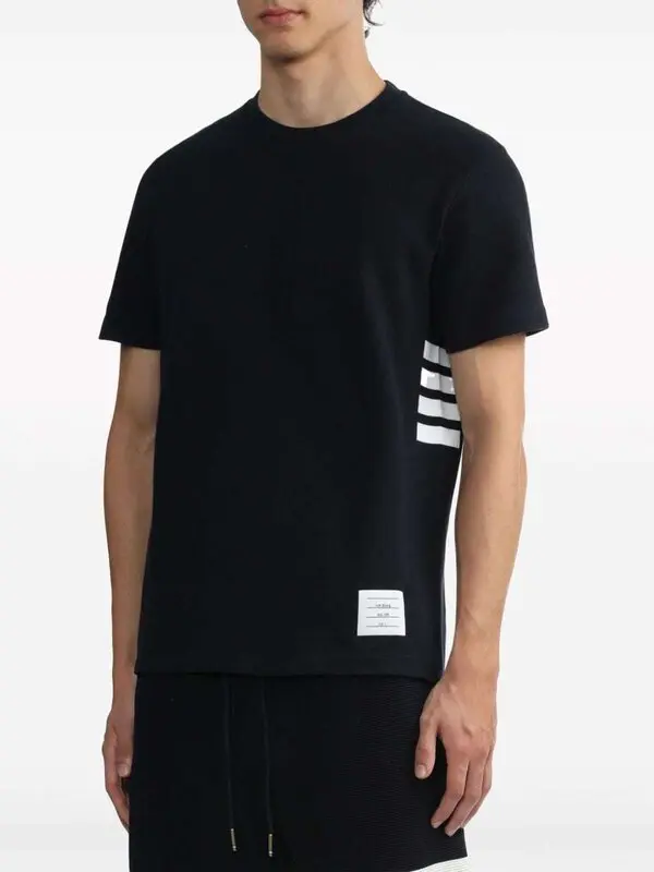 Thom Browne Classic Pique 4-bar T-shirt - Navy Blue