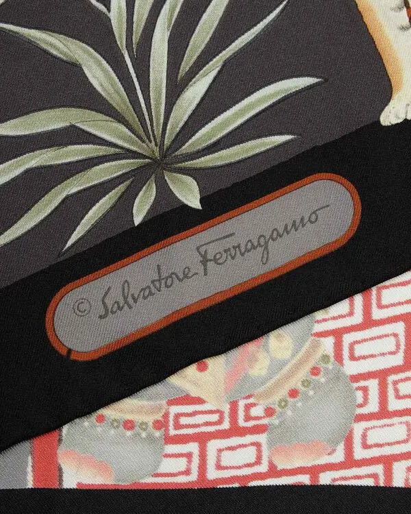 FERRAGAMO Printed Silk Scarf