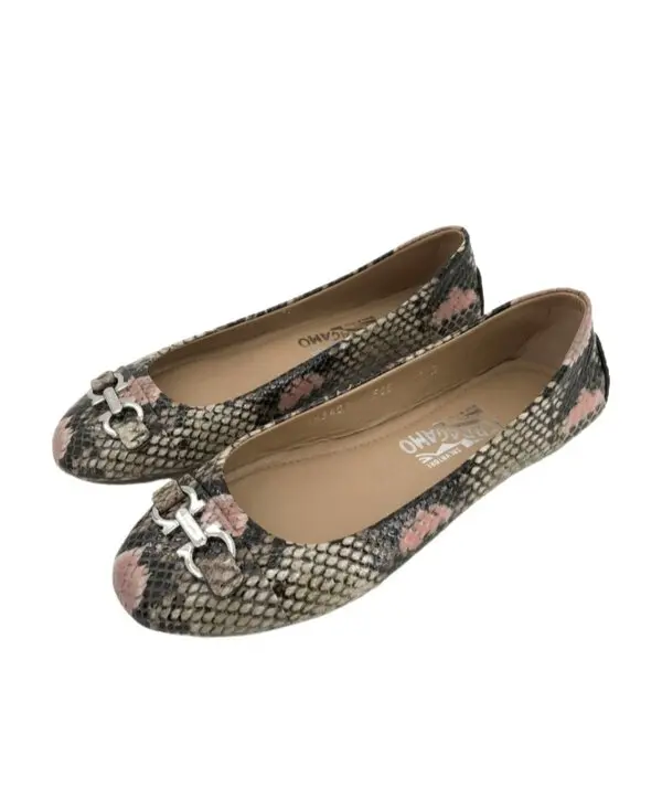 FERRAGAMO Gancini Horsebit Ballet Flats
