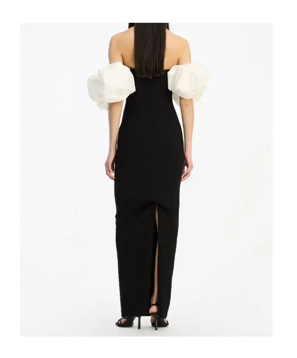 ROTATE BY BIRGER CHRISTENSEN Puff Sleeve Maxi Dress