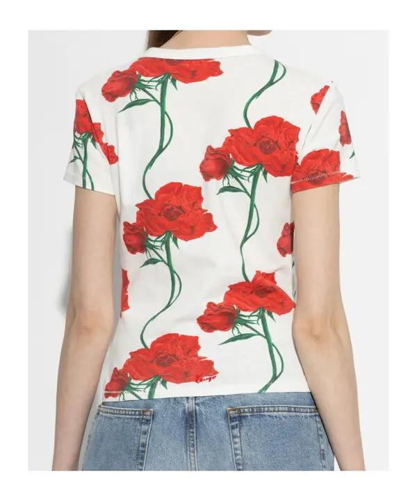 Kenzo Floral Printed Crewneck T-shirt