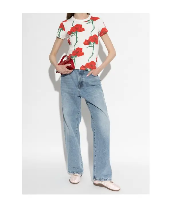 Kenzo Floral Printed Crewneck T-shirt