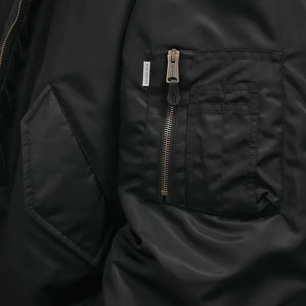 Balenciaga Hooded Zip-up Bomber Jacket