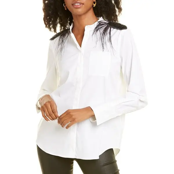 Brunello Cucinelli Feather Detail Shirt