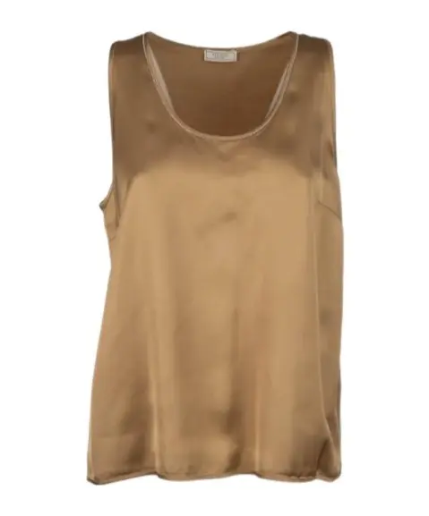 Peserico Chain-trim Sleeveless Top - Brown
