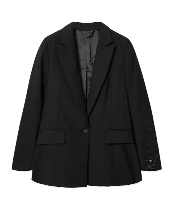 ALLSAINTS Ottie Relaxed Skull Blazer - Black