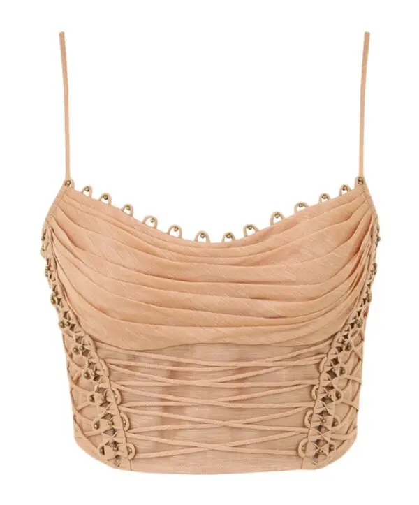 Zimmermann Rebellion Beaded Corset Top