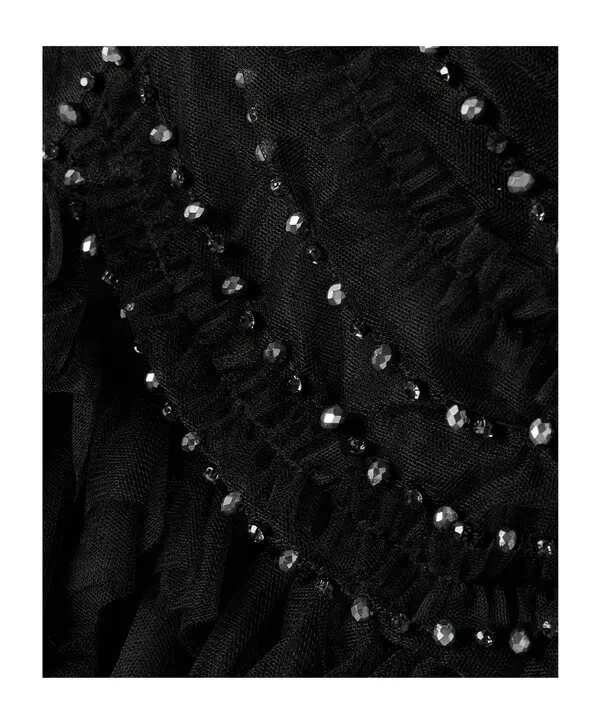LoveShackFancy Jude Embellished Ruffled Mini Dress