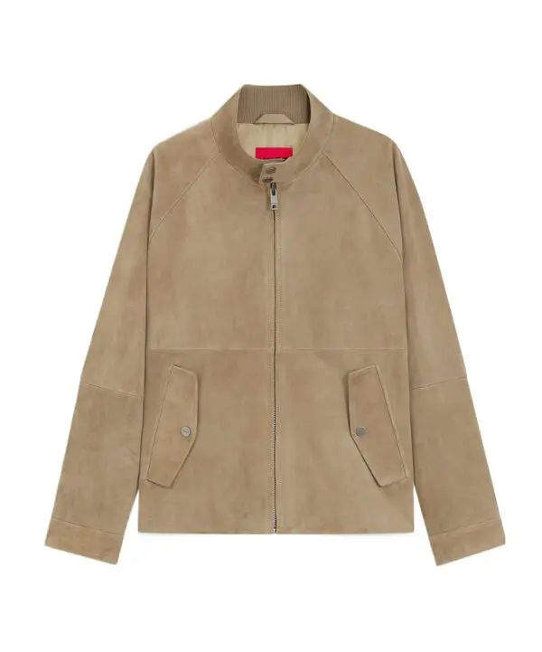 Hugo Boss Long-sleeved Leather Jacket