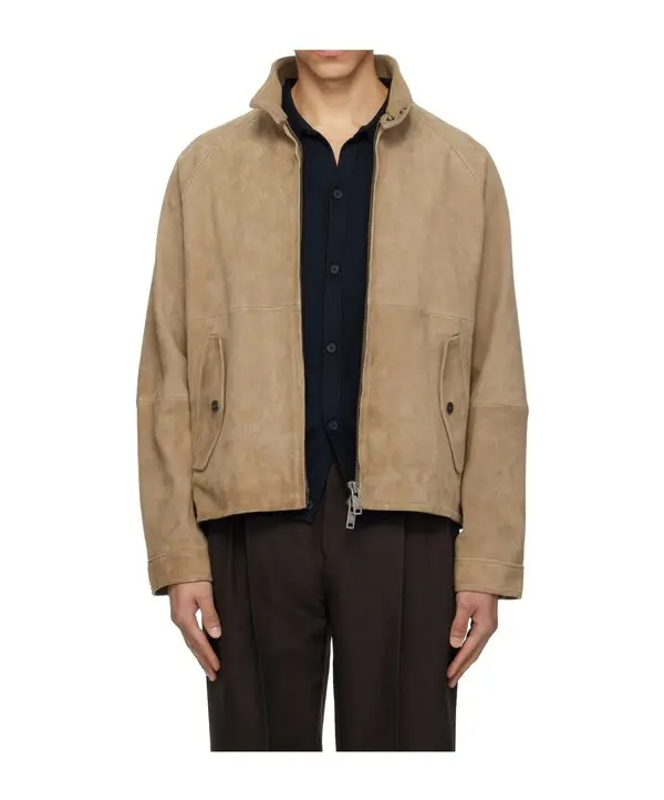 Hugo Boss Long-sleeved Leather Jacket