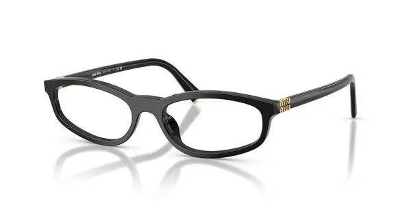 Miu Miu Oval Frame Eyeglasses With Logo Detail