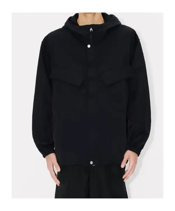 Kenzo Zip-up Short Windbreaker With Boke Flower 2.0 Badge