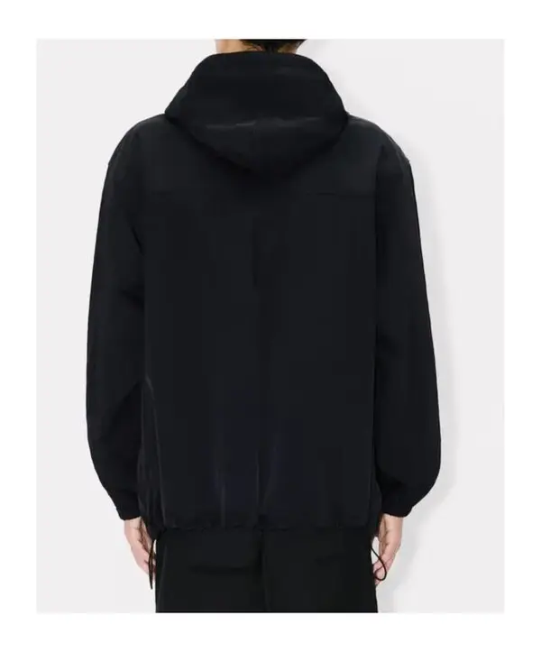 Kenzo Zip-up Short Windbreaker With Boke Flower 2.0 Badge