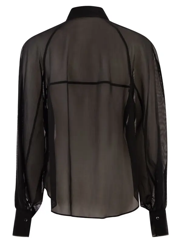 Brunello Cucinelli Monili Embellished Cotton Organza Shirt