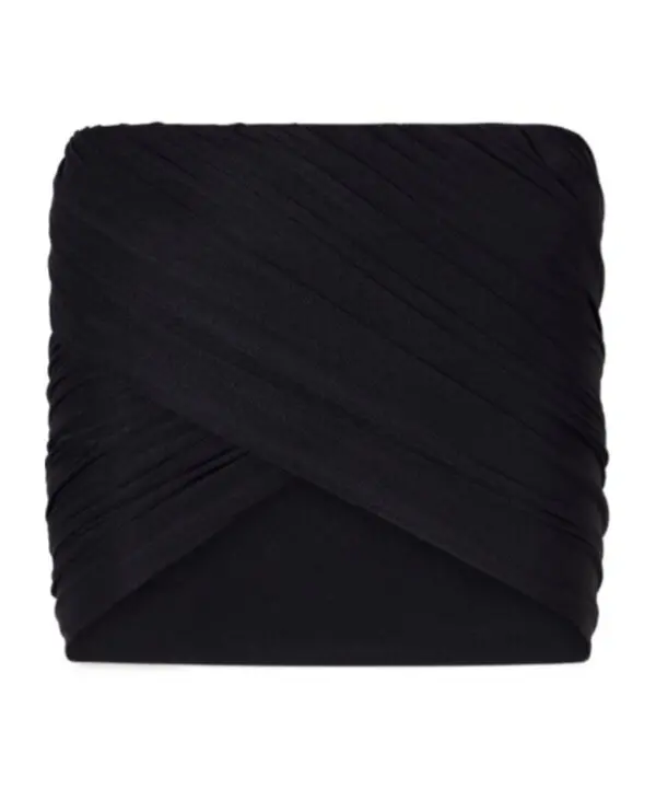 Rick Owens Luna Ruched Crossover Mini Skirt