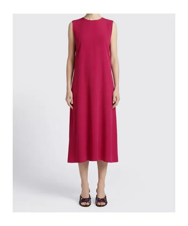 Dries Van Noten V-neck Satin Dress