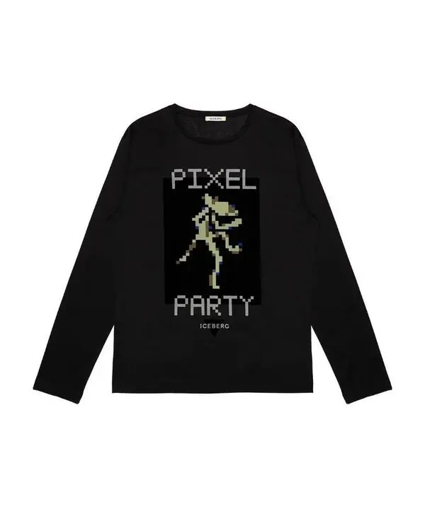 Iceberg T-shirt With Round Neck And Long Sleeves