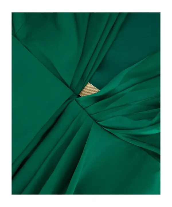 chiffon emerald green bridesmaid dresses Ever-Pretty Floor Length Short Sleeve V-Neck Formal Dress main image 1