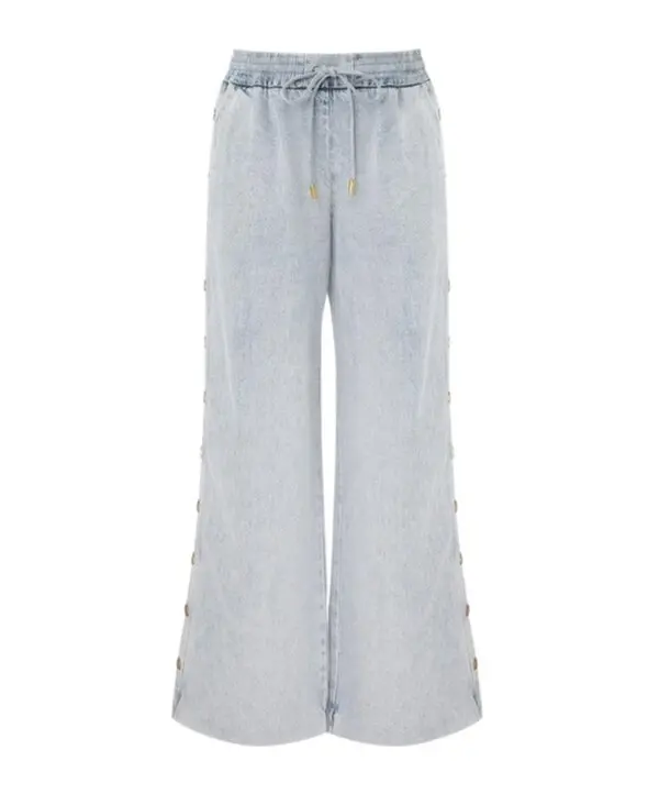 Zimmermann Runway Rebellion Denim Snap Pant - Castaway