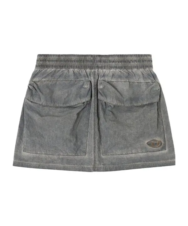 DIESEL® O-cean-s1 Faded Mini Skirt - Grey