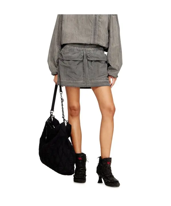 DIESEL® O-ocean-s1 Faded Mini Skirt - Grey