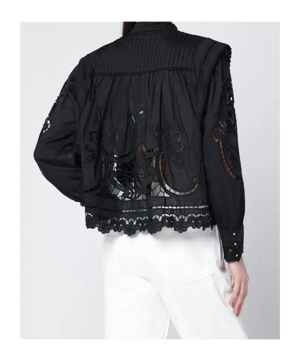 Farm Rio Broderie Anglaise Puff Sleeve Blouse