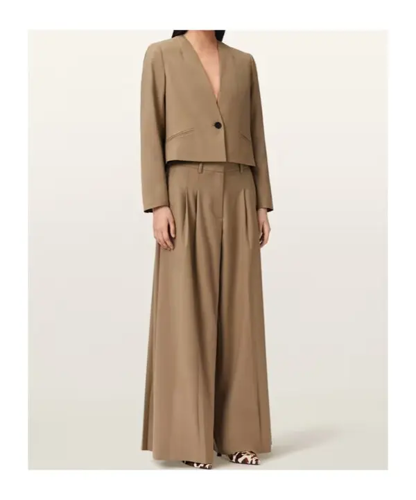 ALLSAINTS Poppy Wide Leg Pleated Trousers