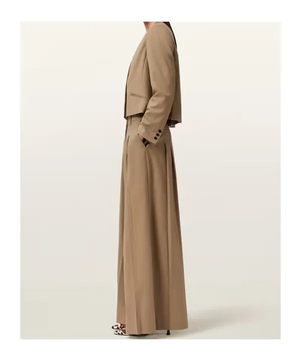 ALLSAINTS Poppy Wide Leg Pleated Trousers
